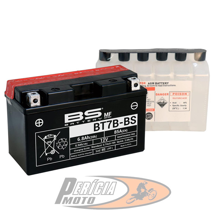 BATERIA BS BT7B-BS :: Pericia Moto